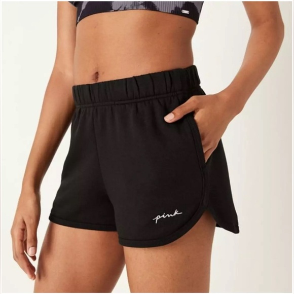PINK Victoria's Secret | Shorts | Nwot Vs Pink Curved Hem Varsity Short ...